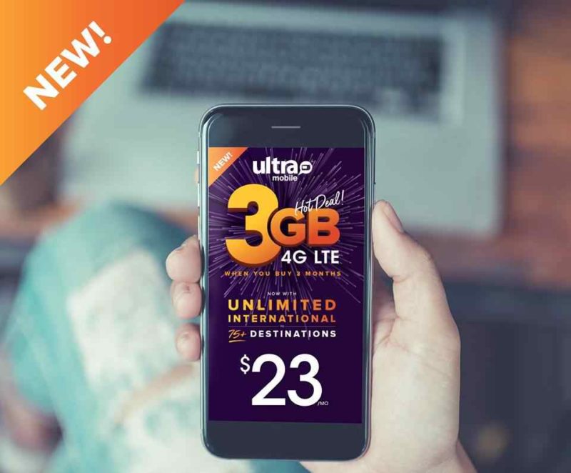 Ultra Mobile $23 Plan Now Includes 3GB Data When You Buy 3 Months