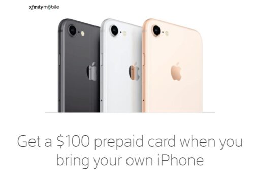 Xfinity Mobile Offering BYOD Customers A $100 Prepaid Refill Card