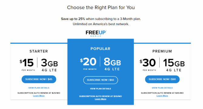 FreeUP Mobile Begins To Shift Focus Towards Multi-Month Plans, Get $15 ...