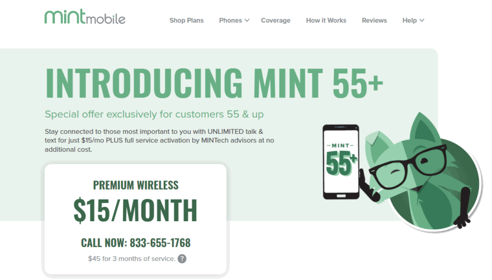 Mint Mobile Steps On Consumer Cellular's Turf With 55+ Senior Plan