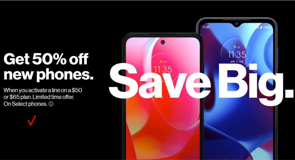 Verizon Prepaid Offers 50% Off Select New Phones With Select Plans